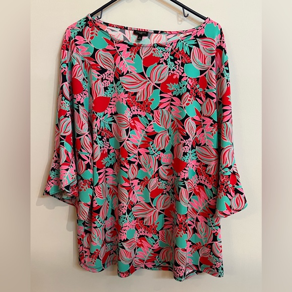 Talbots | Tops | Talbots 3x Top Beautiful Tropical Design With 34 Bell ...
